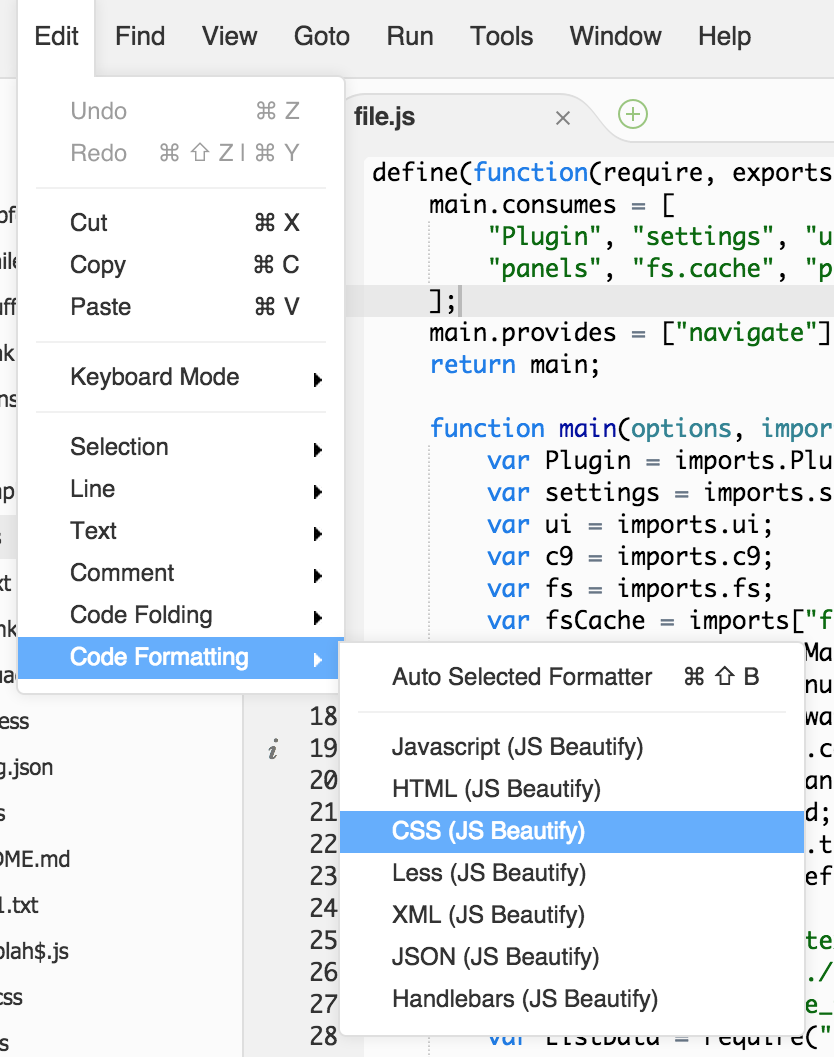 Code Formatter